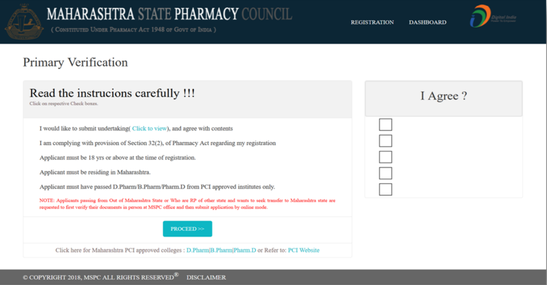 How to apply online for New Registration in Maharashtra State Pharmacy ...