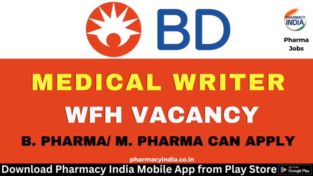 BD & Company is hiring B. Pharma/ M. Pharma/ Pharma D as a Medical ...